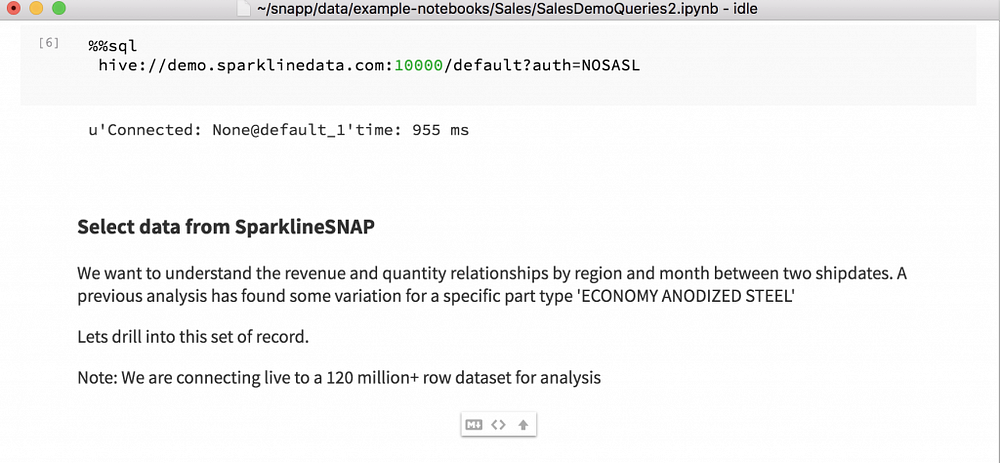 Exploring Big Data with Sparkline SNAP, Spark SQL and nteract with ...