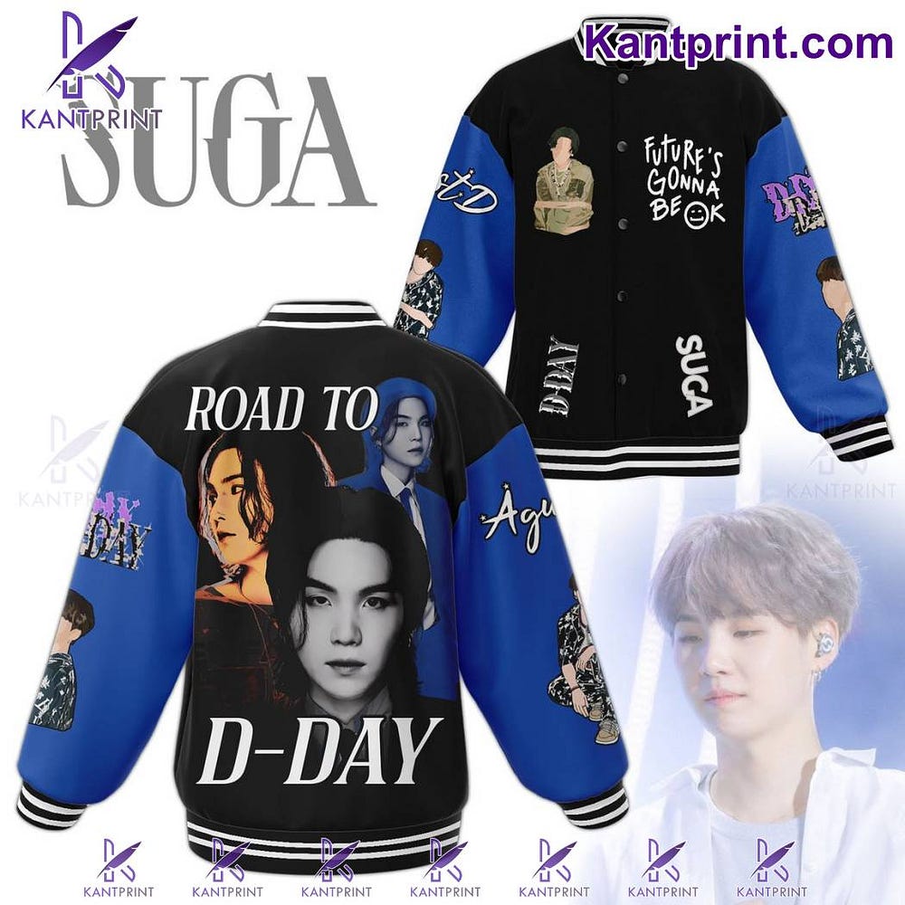 Suga Road To D-day Baseball Jacket: The Perfect Blend of Style and ...