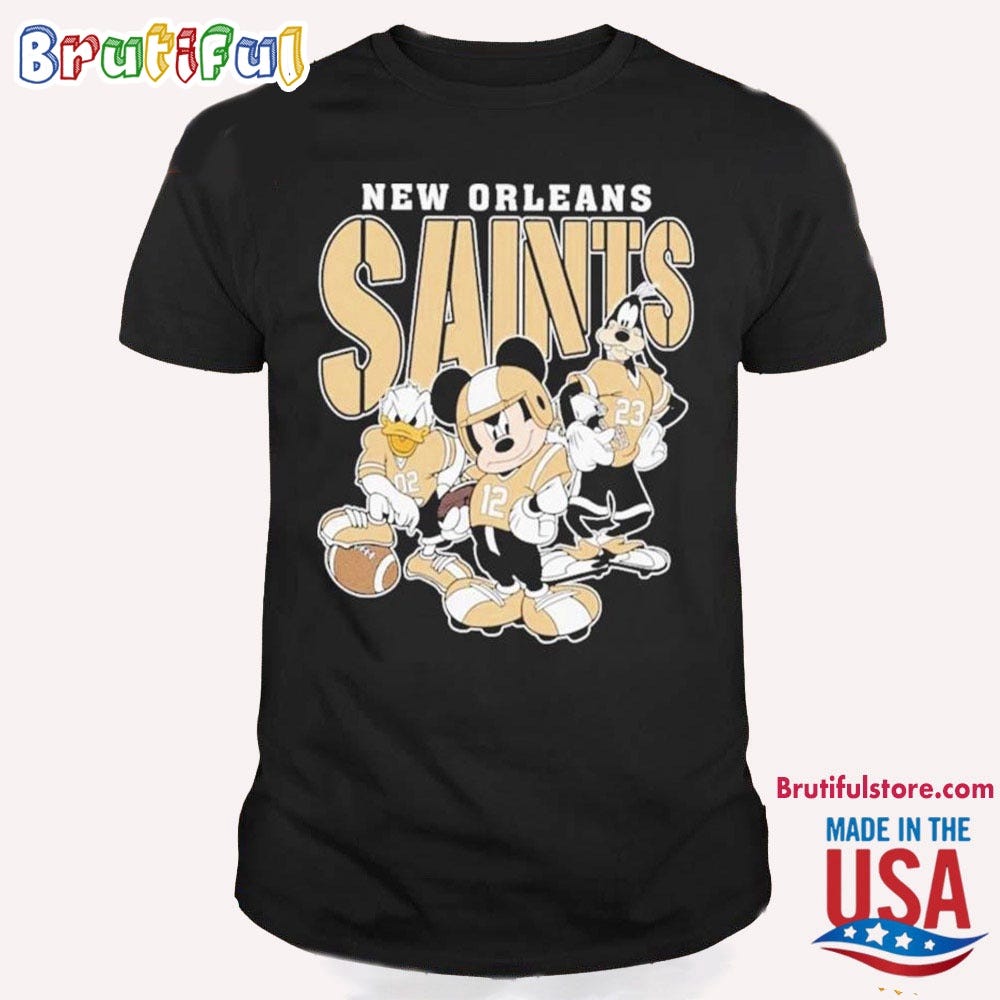 New Orleans Saints Mickey Donald Duck And Goofy, New Orleans Saints ...