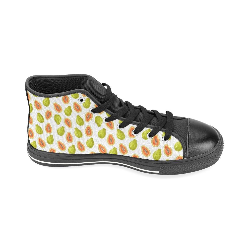 Papaya Pattern Theme Men’s High Top Shoes Black | by podtee | Jul, 2024 ...