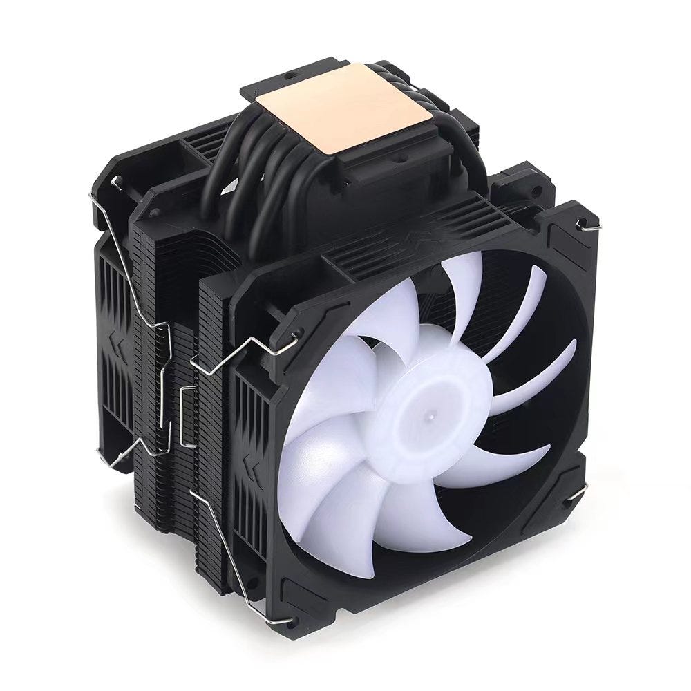 Top 106 Heat Pipes CPU Cooler PWM 4 Pin 120mm ARGB PC Fan Quiet Intel ...