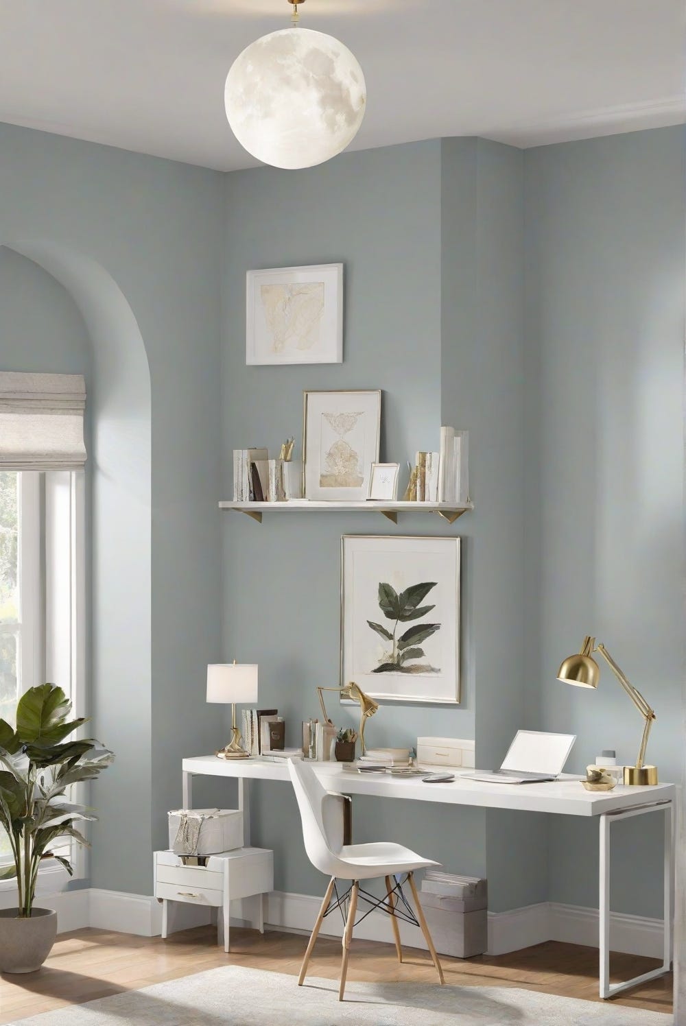 Home Office: Full Moon (SW 6679) — Home Office Color Guide 2024 | by ...