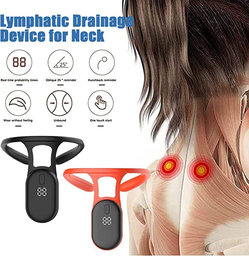 2023 New Lymphatic Drainage Device for Neck Posture Correction Belt ...