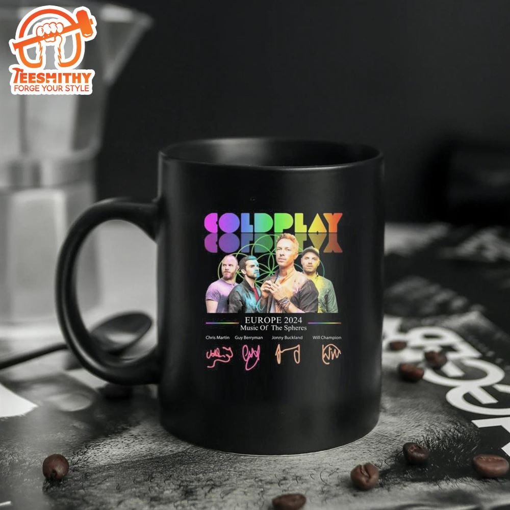 Coldplay Europe 2024 Music Of Sphere Schedule Signatures Mug ...