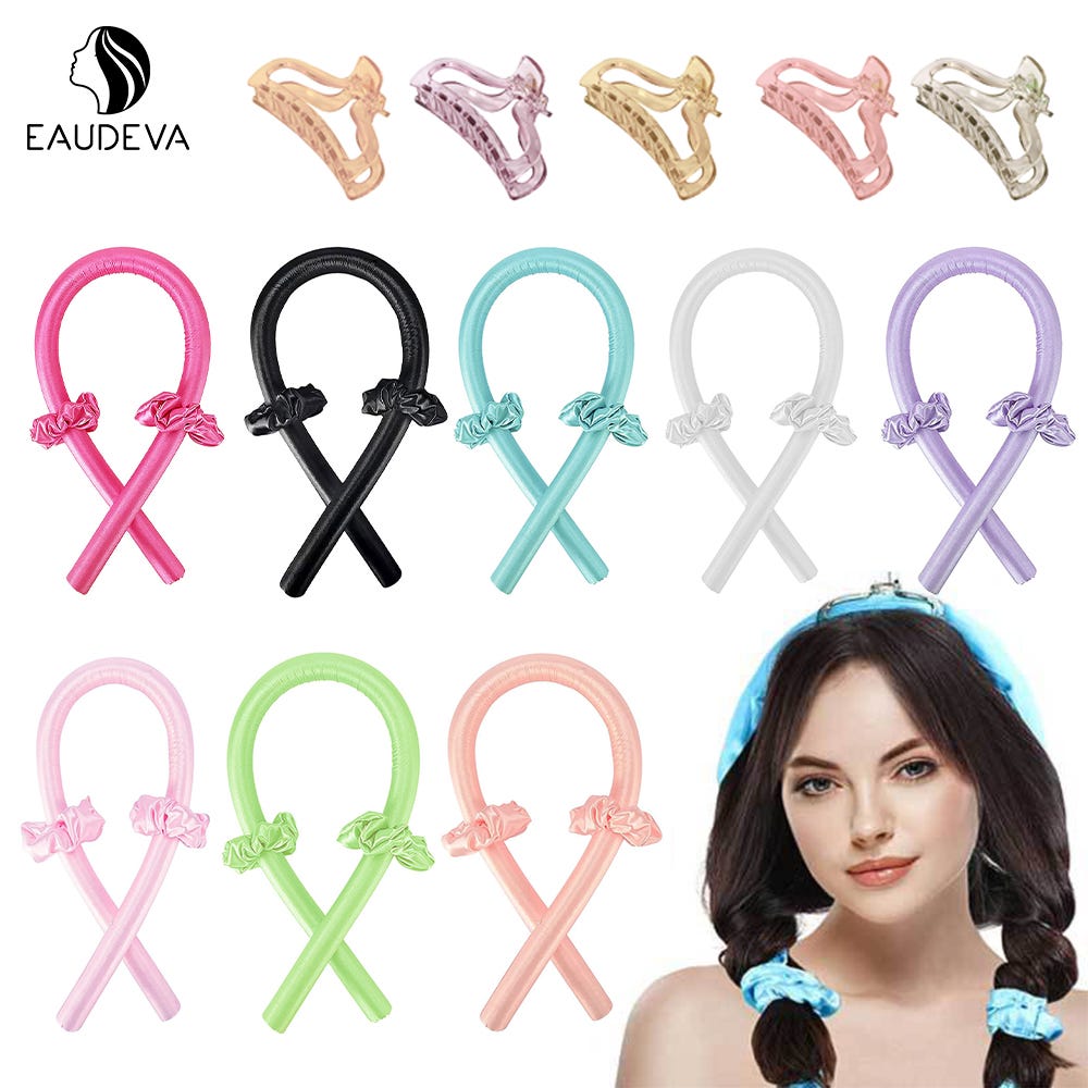 Hair Products Heatless Curling Rod Headband No Heat Silk Curls Ribbon