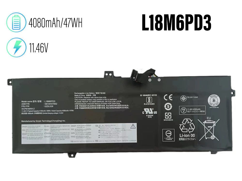 Nouvelle batterie 4080mAh/47WH 11.46V pour LENOVO L18M6PD3 | by Vente | Jan, 2024 | Medium