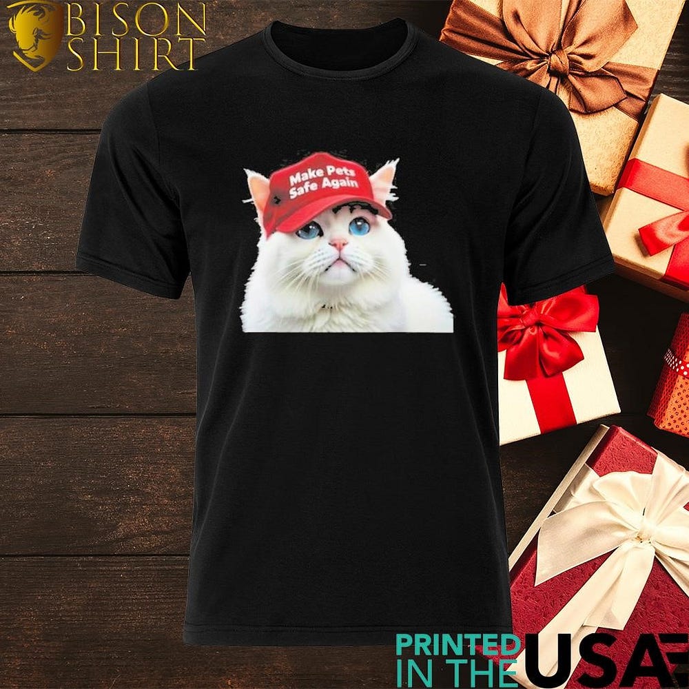 Original Trump 2024 Make Pets Safe Again Cat Hat T-shirt | by ...