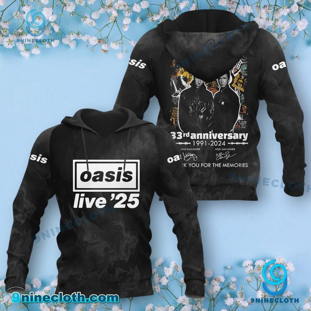 Celebrate 33 Years of Oasis: A Limited Edition T-shirt & Hoodie for ...