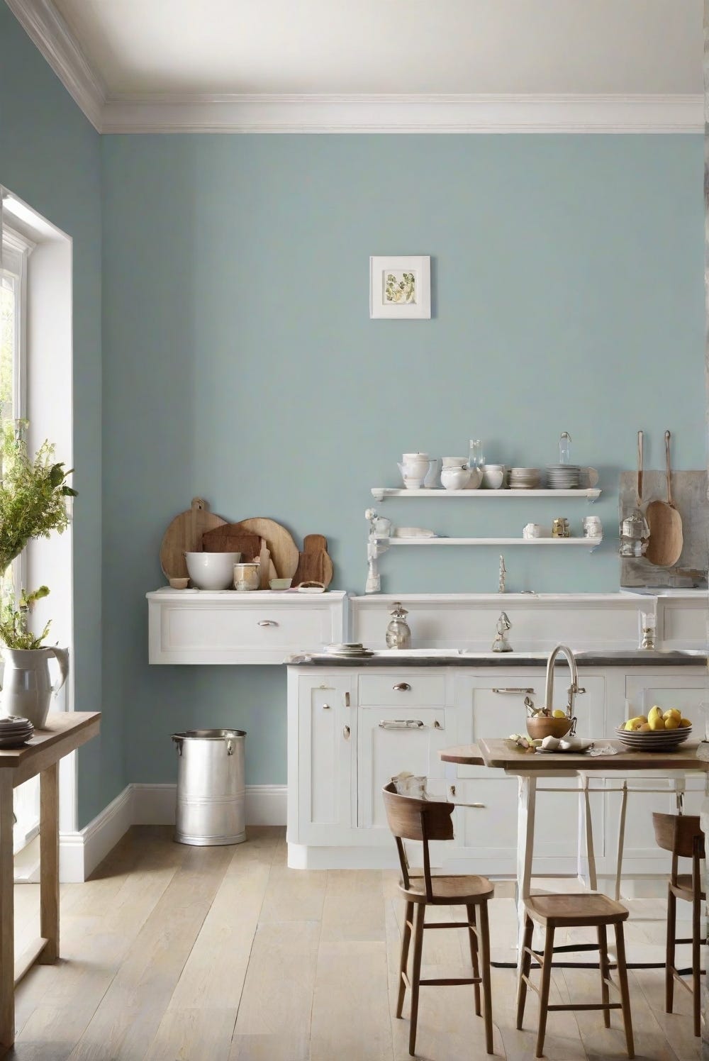 Kitchen Walls: Still Water SW 6223–2024 Kitchen Wall Paint Guide | by ...