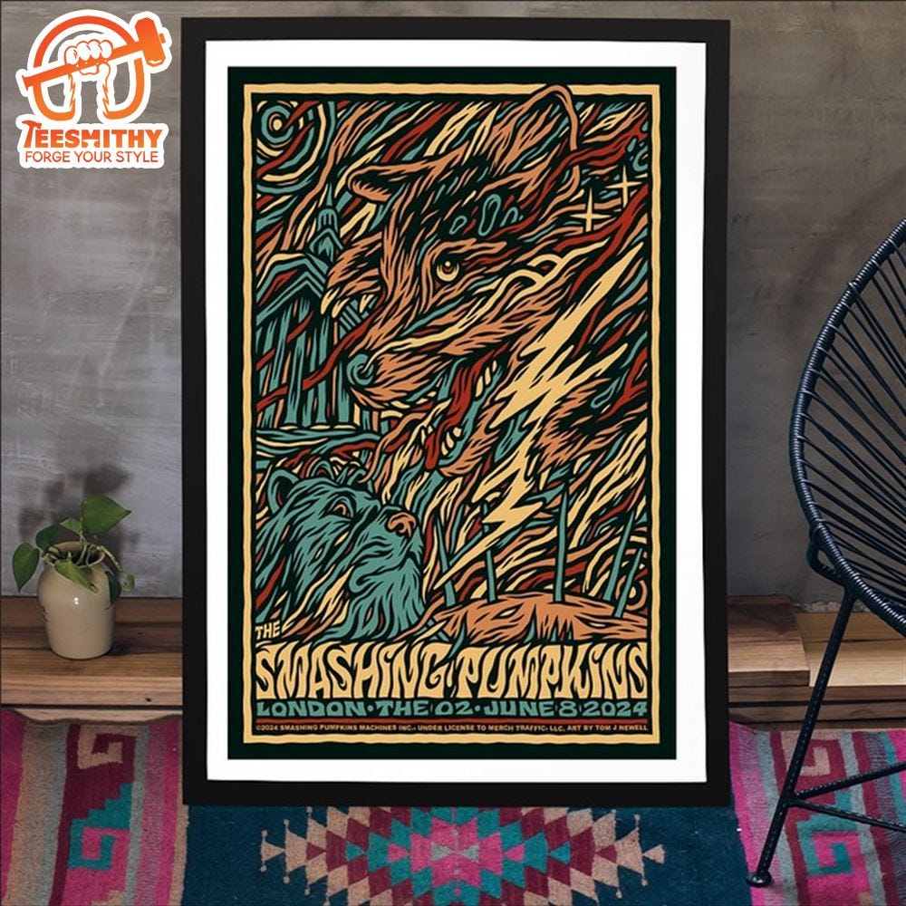 The Smashing Pumpkins Show At The O2 On June 8, 2024 Poster - Teesmithy ...