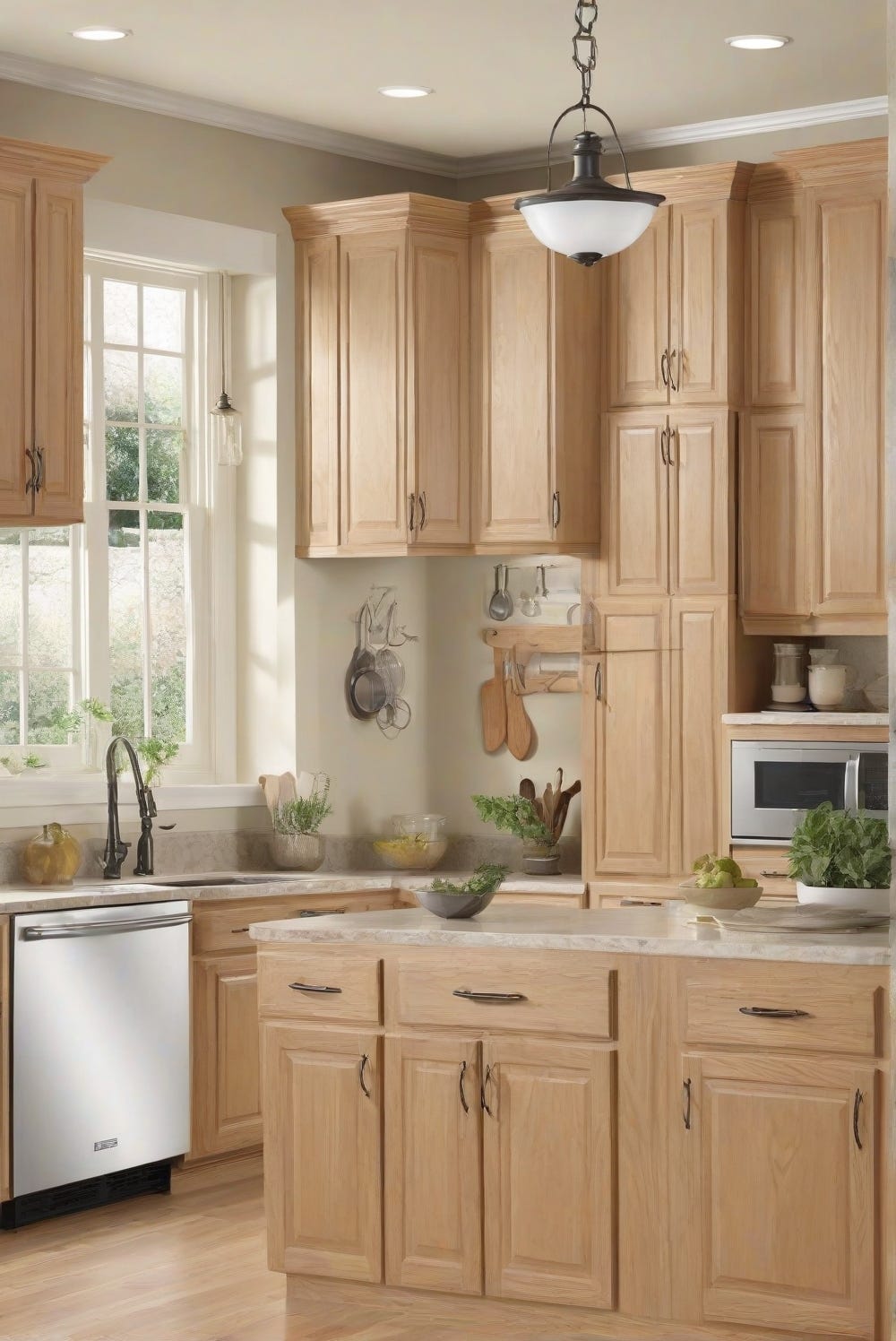 Is REVERE PEWTER (HC-172) wall paint good for Kitchen with oak wood ...