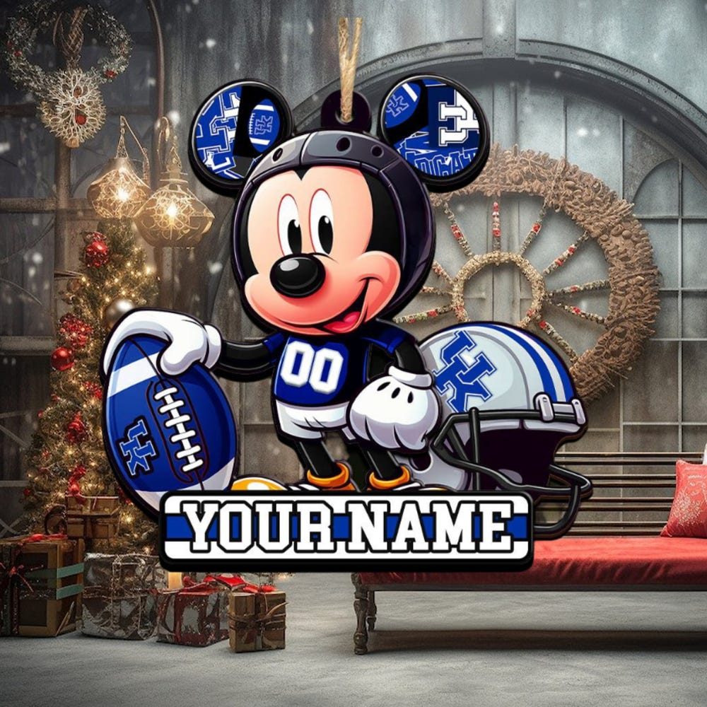 Ncaa Kentucky Wildcats Mickey Mouse Ornament Personalized Your Name ...