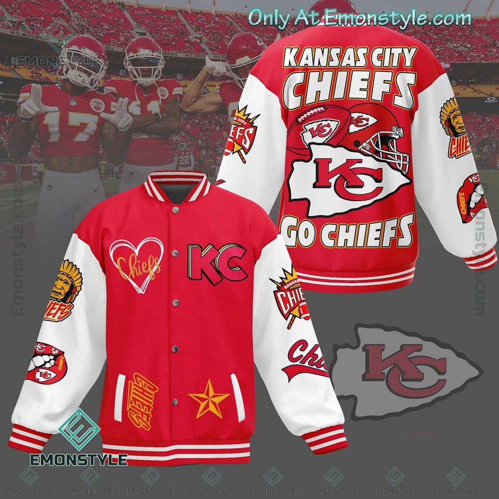 Kansas City Chiefs “Go Chiefs” Baseball Jacket: Show Your Team Spirit ...