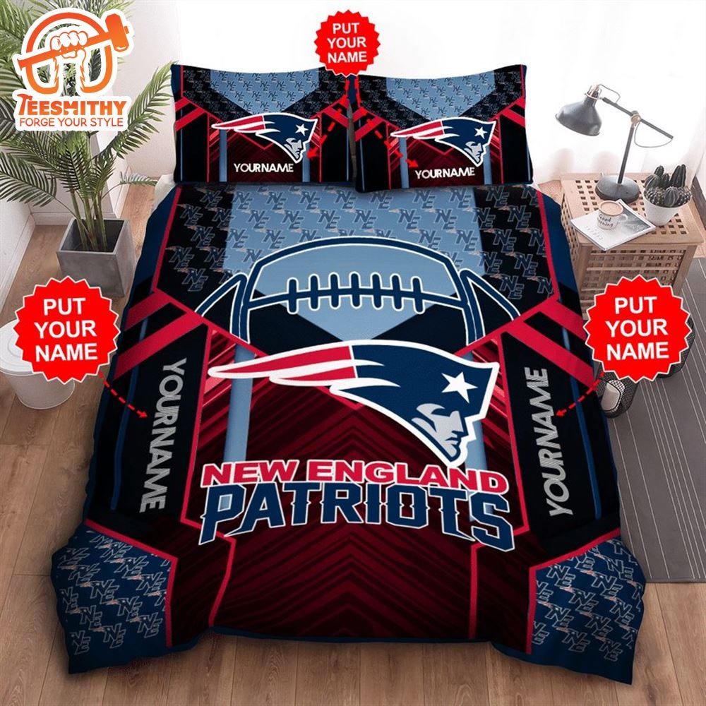 NFL New England Patriots Custom Name Special Bedding Set - Teesmithy ...