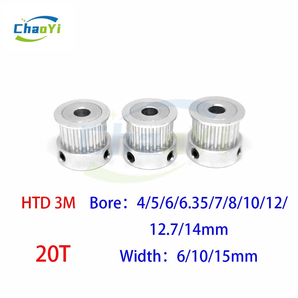 Review! HTD 3M 20 Teeth Timing Belt Pulley Bore 4/5/6/6.35/7/8/10/12/12 ...