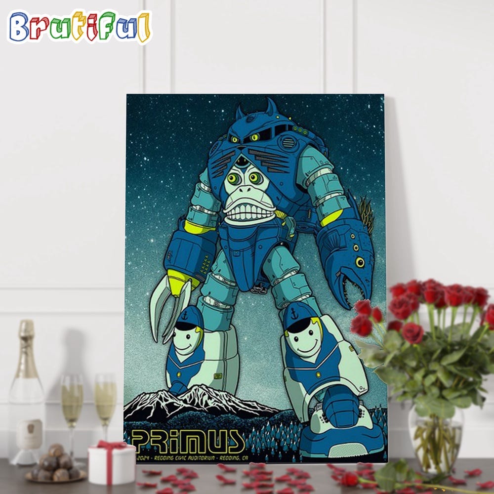 Primus July 12 2024 Redding Civic Auditorium Redding CA Tour Wall Art ...