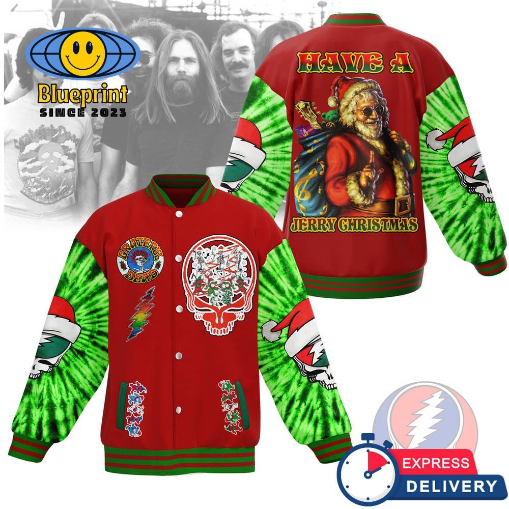Greatfull Dead Have A Jerry Christmas Baseball Jacket | by Henqua106 ...