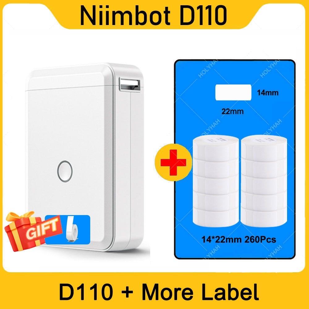 Review! NiiMbot D110 Portable Label Maker Wireless Label Printer Tape ...
