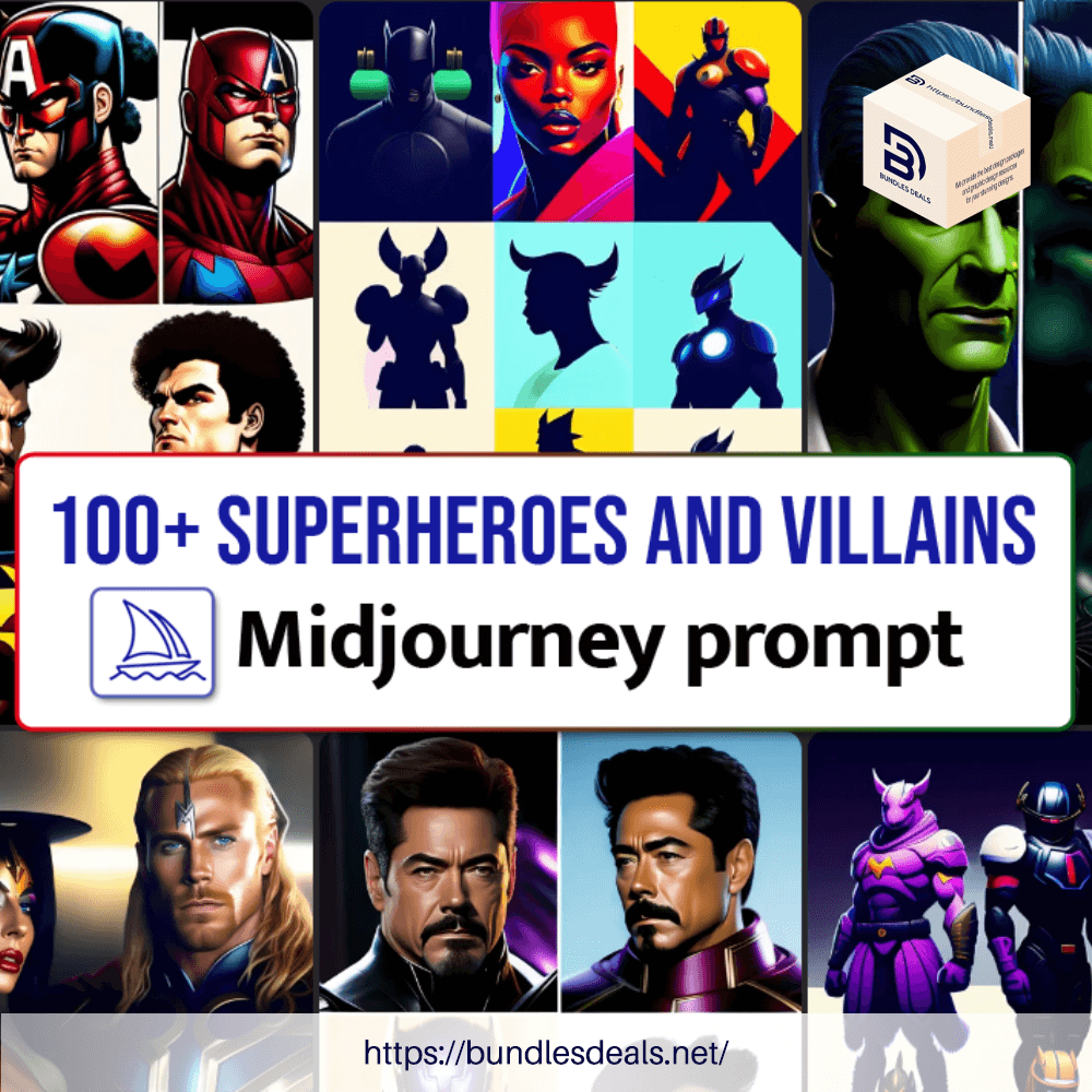 100+ Superheroes and Villains Midjourney Prompt | by Bundles Deals | Medium