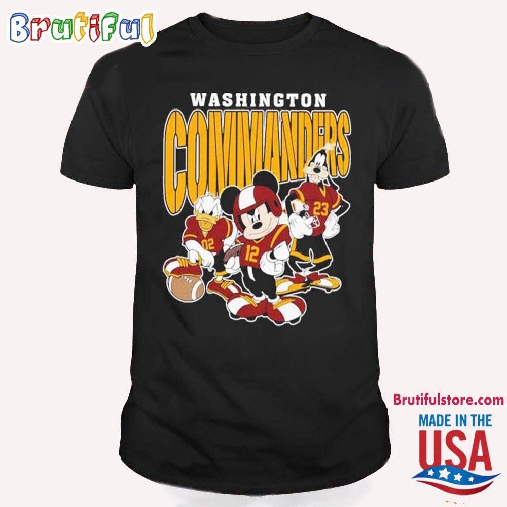 Washington Commanders Mickey Donald Duck And Goofy T Shirt, Washington ...