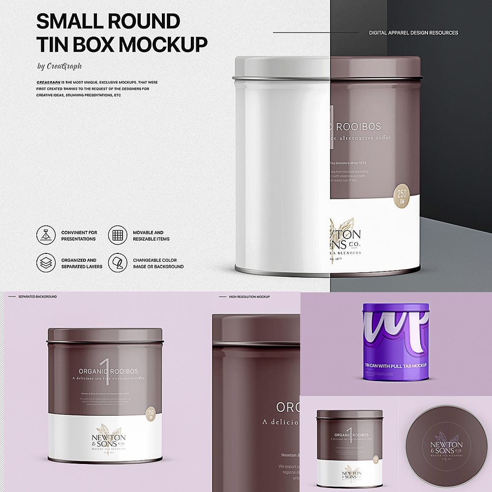 241+ Free Download Awasome Four Matte Round Tin Boxes Mockup 2024 Psd ...