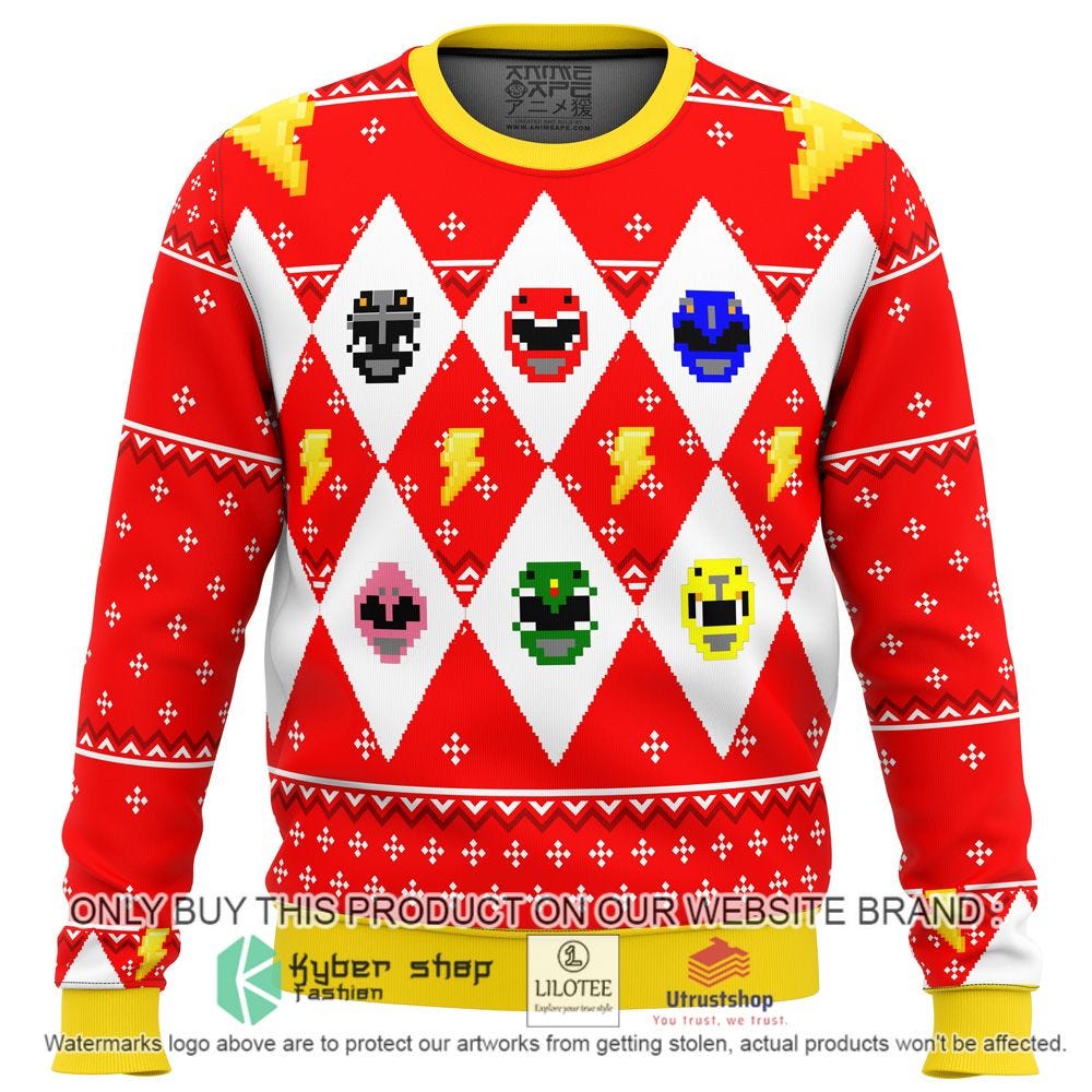Mighty Morphin Power Rangers Christmas Sweater | by Kybershop | Medium