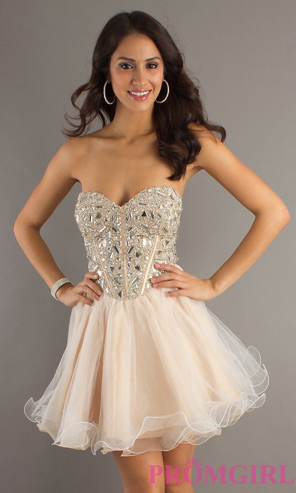 Strapless Short Prom Dress by Dave & Johnny | by Karen Barkley | Medium