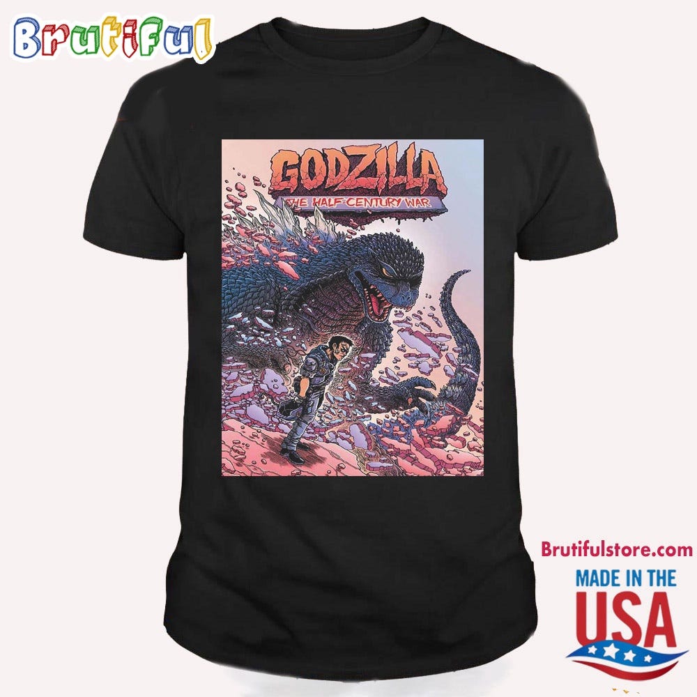 Godzilla T Shirt, Godzilla The Half Century War Poster Premium ...