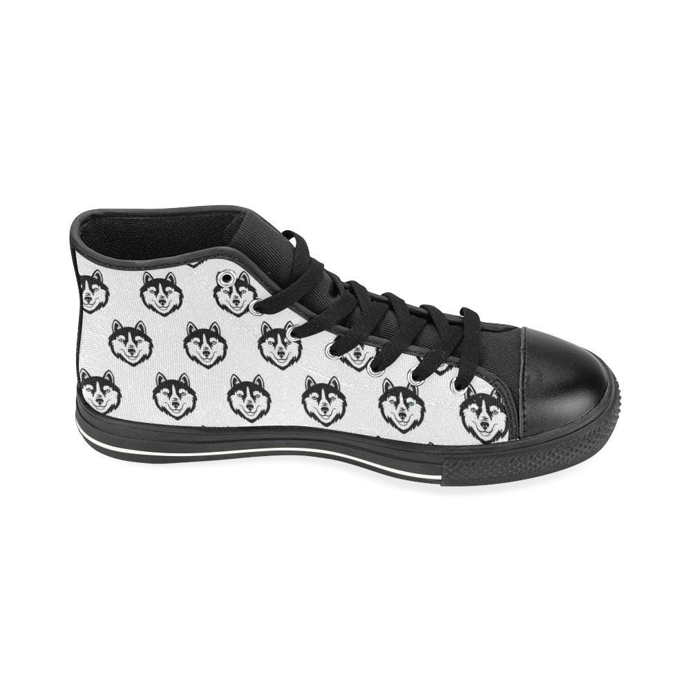 Siberian Husky Pattern Women’s High Top Shoes Black | by summertee ...
