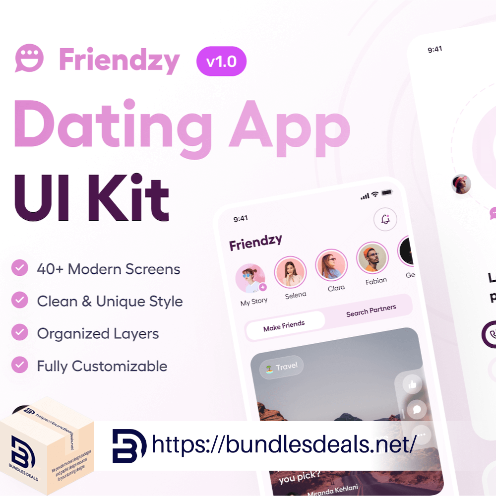 Friendzy — Dating App UI Kit | by Bundles Deals | Medium
