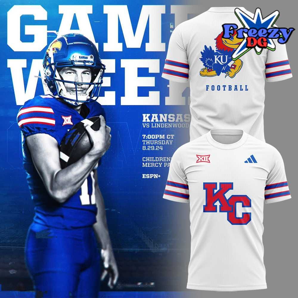 Kansas Jayhawks Football KC 2024 White T-Shirt | by US Store zz | Sep ...