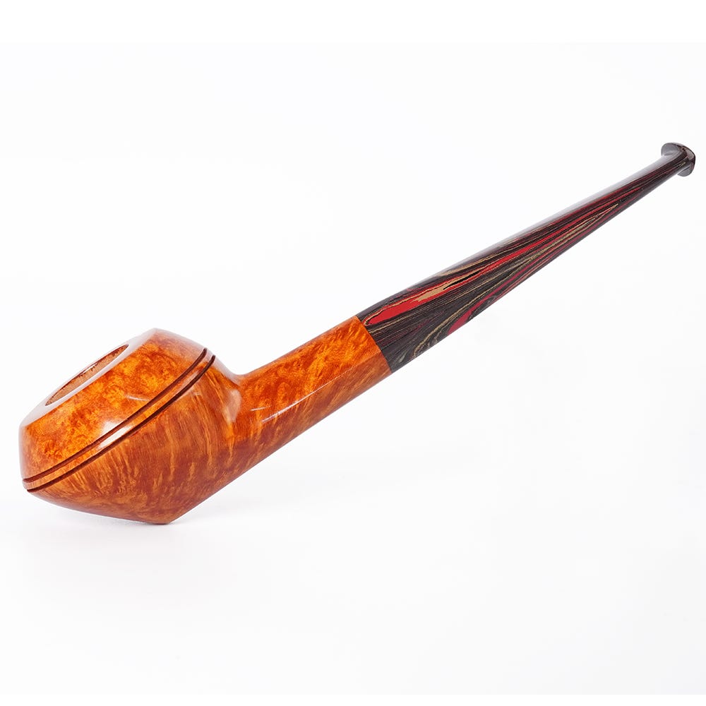Natural Smooth Bulldog Tobacco Pipe - TION ctow - Medium