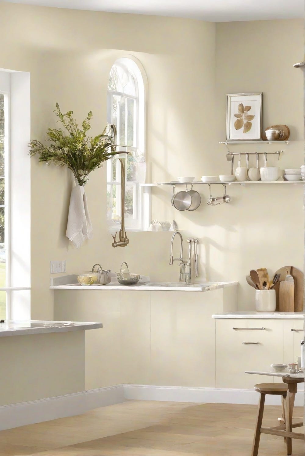 Pearly White SW 7009 is a versatile and classic choice for kitchen ...