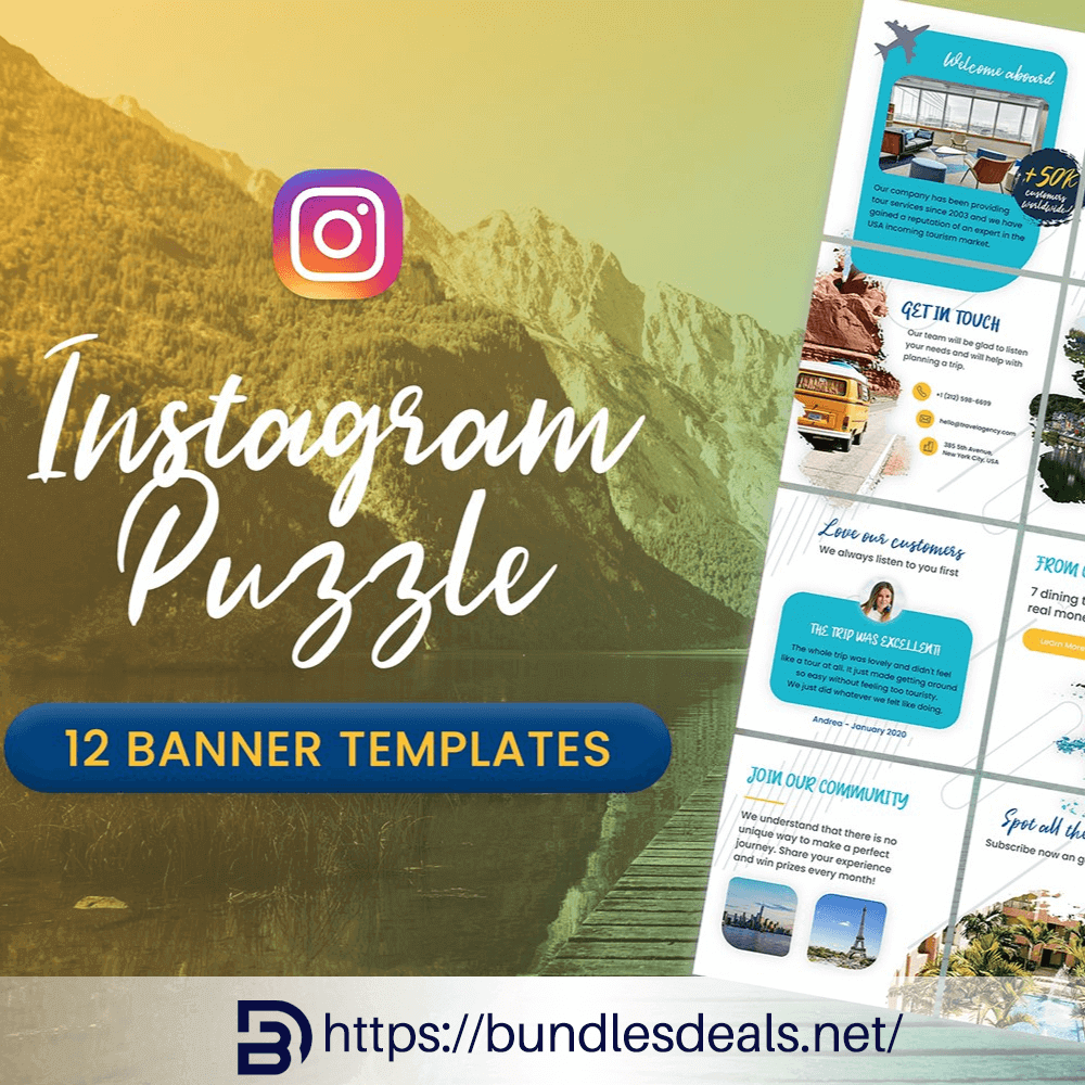 Instagram Puzzle Banner Templates | by Bundles Deals | Medium