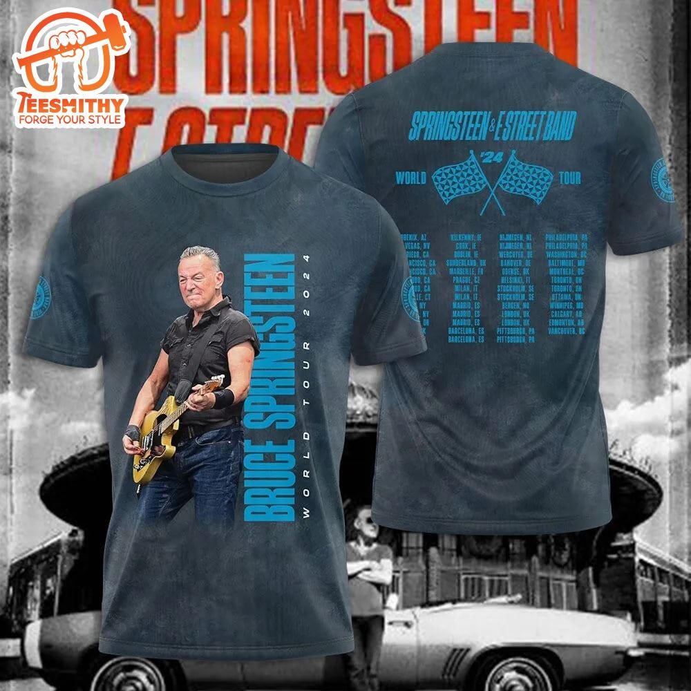 Bruce Springsteen & E Street Band World Tour 2024 Hoodie T-Shirt ...
