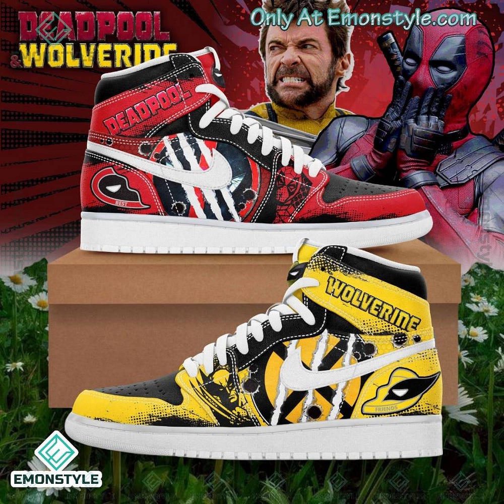 Unleash Your Inner Hero: Deadpool & Wolverine Air Jordan High Tops | by ...