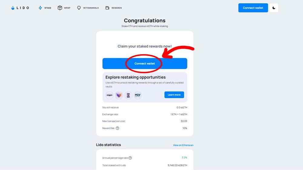 Effortless Guide to Claiming Your stETH Rewards with Lido in 2024 | by ...