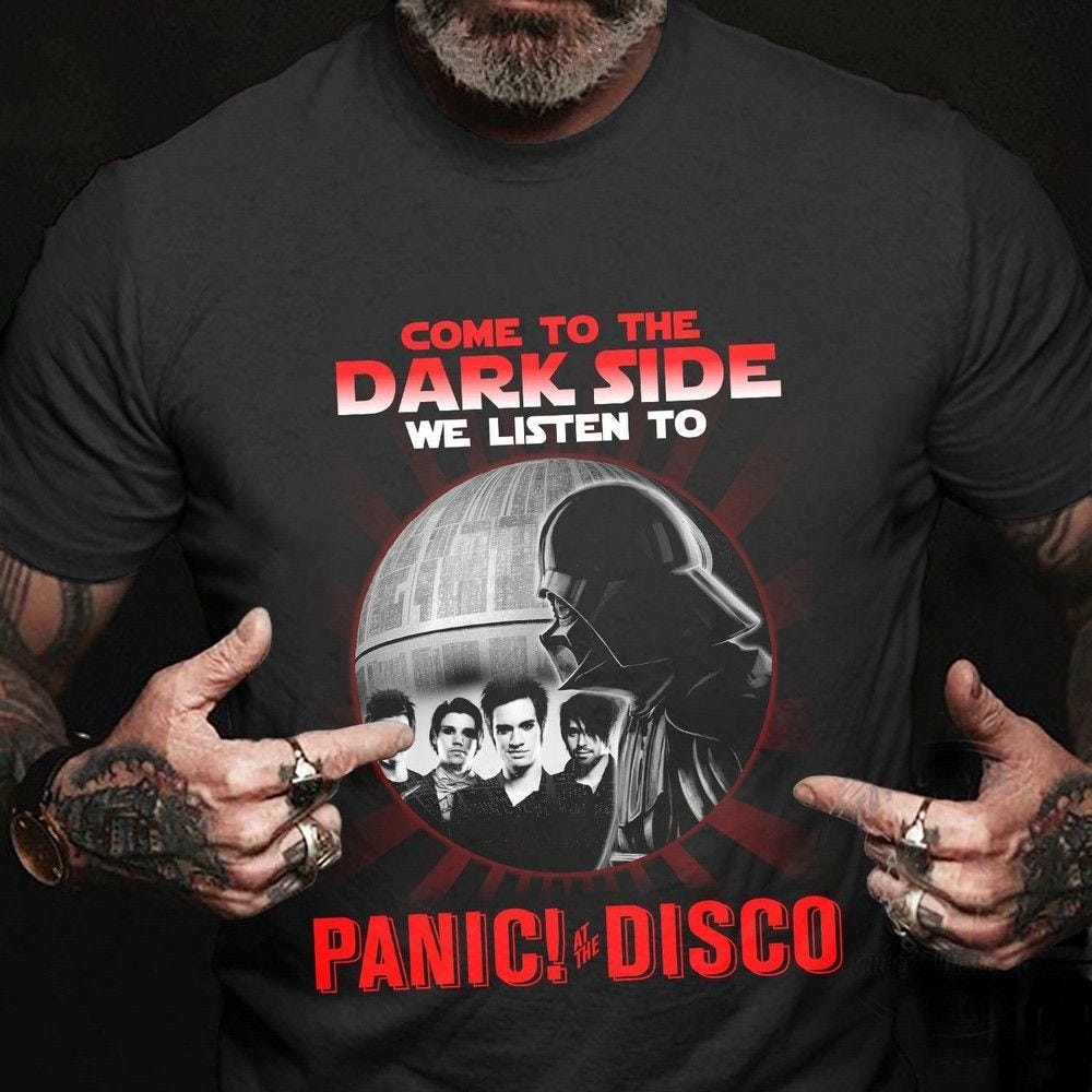 Come To The Dark Side We Listen To Panic At The Disco T Shirt | by ...