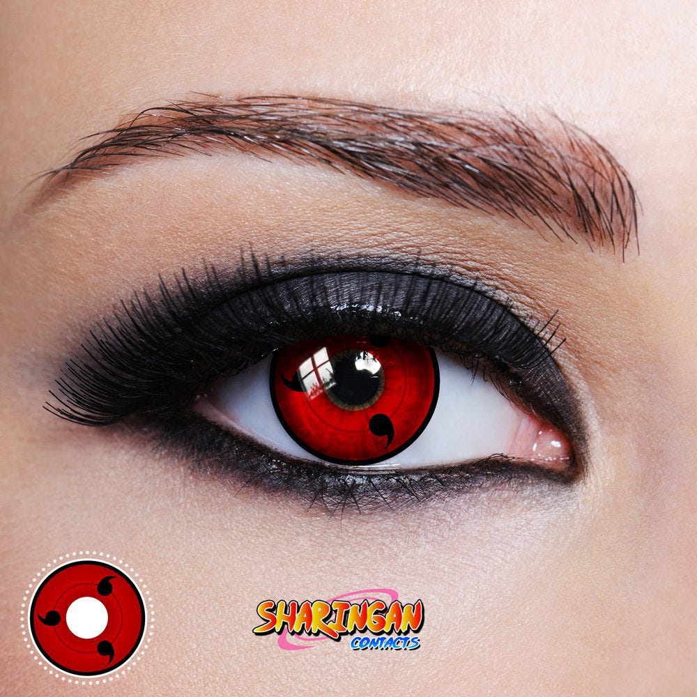Three Tomoe Sharingan Contacts - Sharingan Contacts - Medium