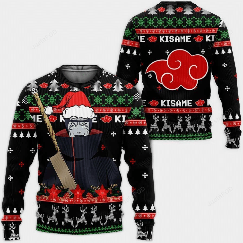 Akatsuki Kisame Naruto Anime 14 All-Over Print Thicken Sweater ...