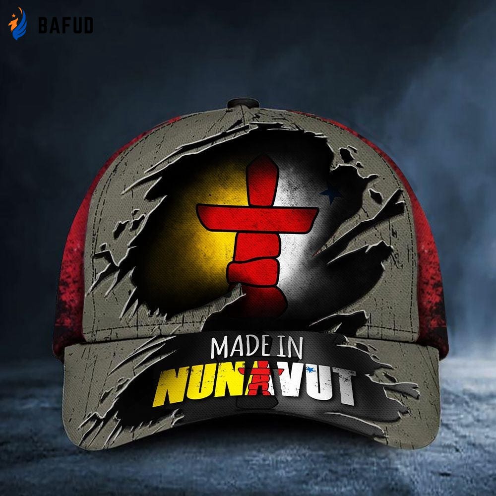 Made In Nunavut Canada Flag Hat Vintage Old Retro Patriotic Proud ...