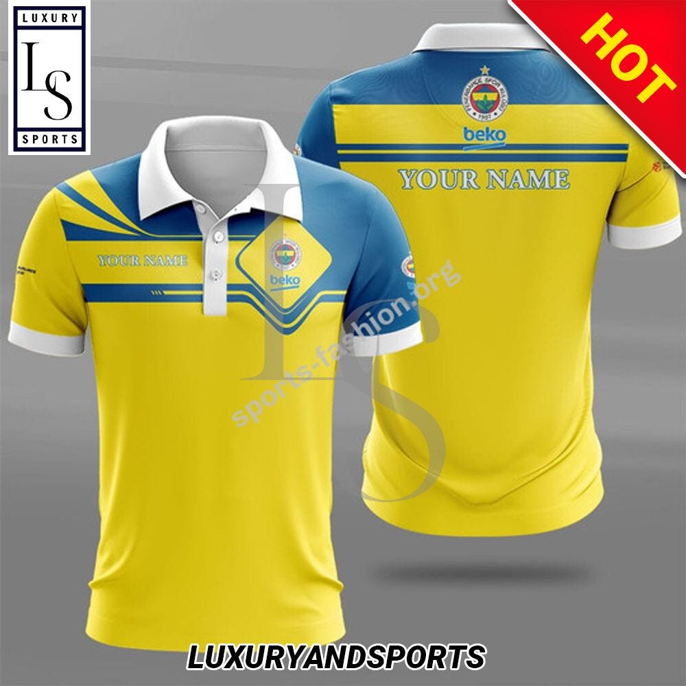Custom Name Fenerbahce Beko Istanbul Polo Shirt | by LuxuryAndSports ...