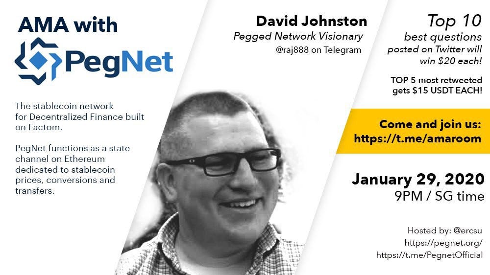 PegNet AMA with David Johnston. The stablecoin network for… | by Steven ...