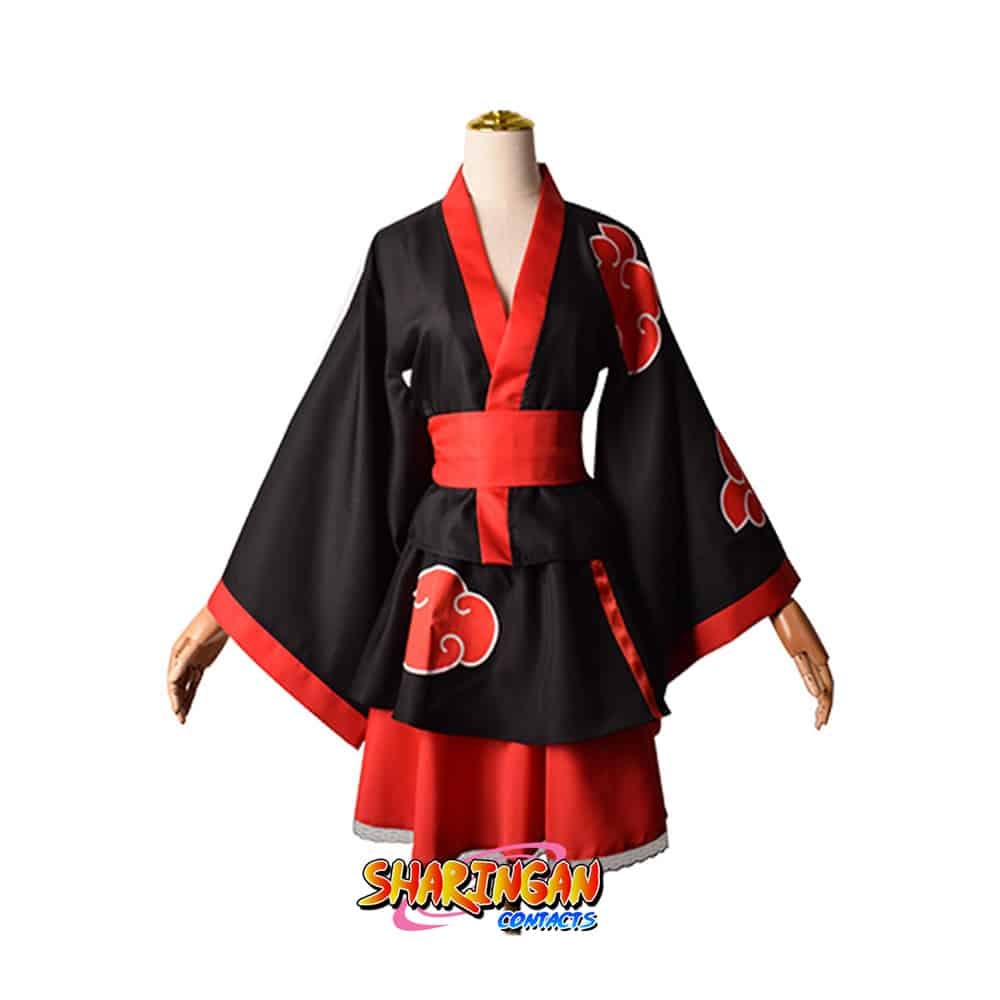 Akatsuki Cosplay Costume — New - Sharingan Contacts - Medium