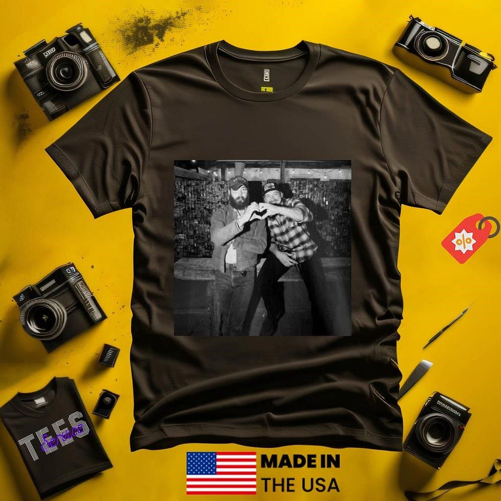 Post Malone And Morgan Wallen Heart Hand Sign Night Poster shirt | by ...