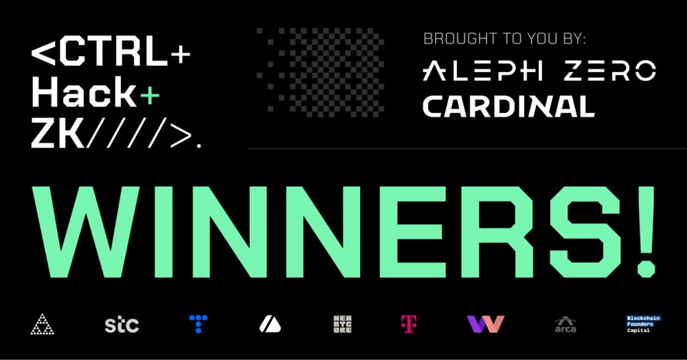 CTRL+Hack+ZK: Meet the winners!. Authored by Mateusz Raczynski | by ...