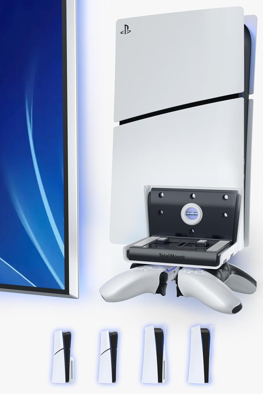 TotalMount Wall Mount for All PS5 Models — Holds Two Controllers (PS5 ...