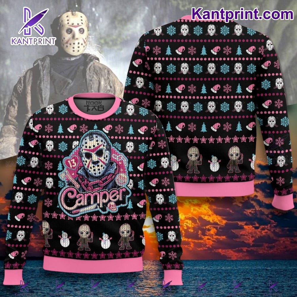 Unleash Your Inner Slasher: The Jason Voorhees Camper Ugly Sweater | by ...
