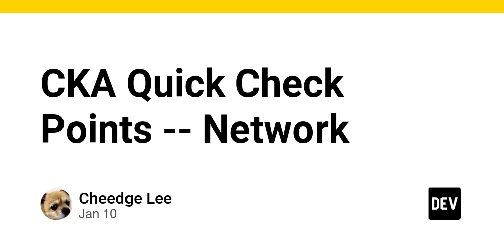 CKA Quick Check Points — Network. SVC | by Cheedge Lee | Medium