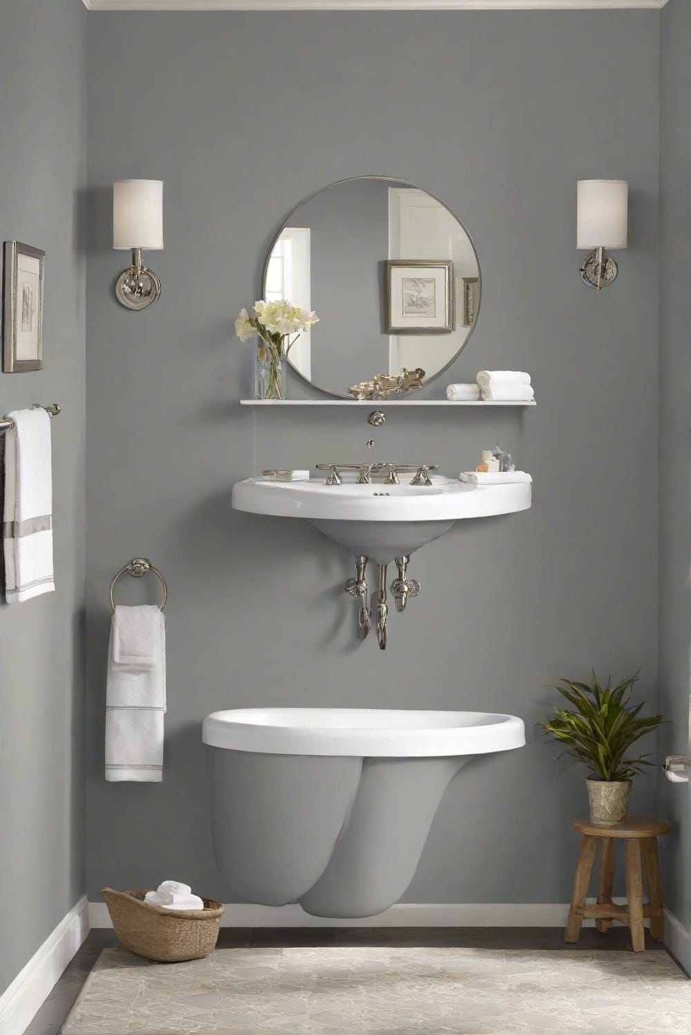 Bathroom Walls Web Gray SW 7075 2024 Wall Paint Guide by Home Cabinet Expert Medium